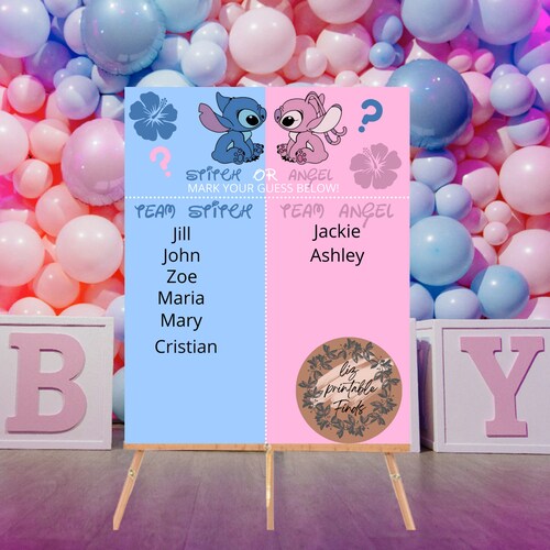 DIGITAL FILE Stitch and Angel Voting Board Stitch and - Etsy