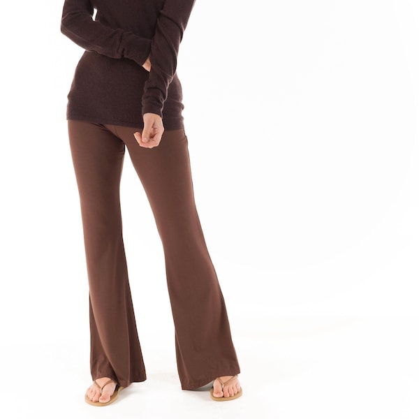 Brown Bootcut Yoga Pants - Etsy