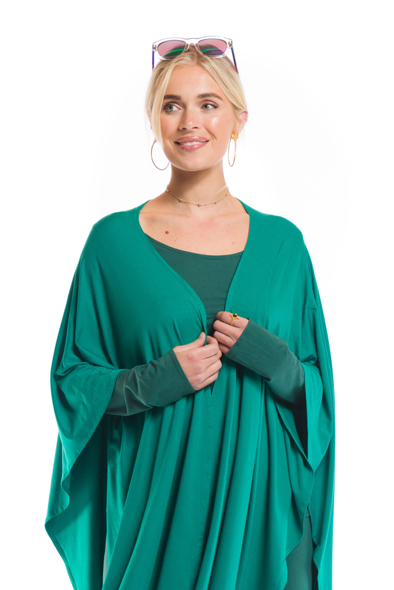 Bamboo Wrap Jade Yoga Wear Wrap Lightweight Kimono Jacket Asymmetric ...
