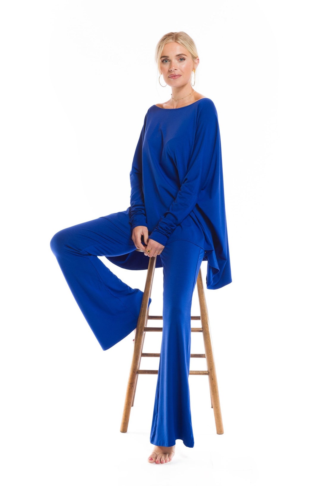Bamboo Soul Yoga Pants Cobalt Blue \ Yoga Leggings \ Yoga Wear \ Lounge ...