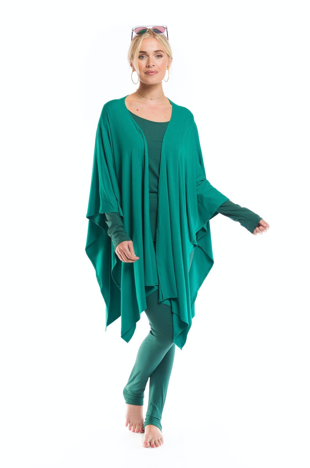 Bamboo Wrap Jade \ Yoga Wear \ Wrap \ Lightweight \ Kimono Jacket ...