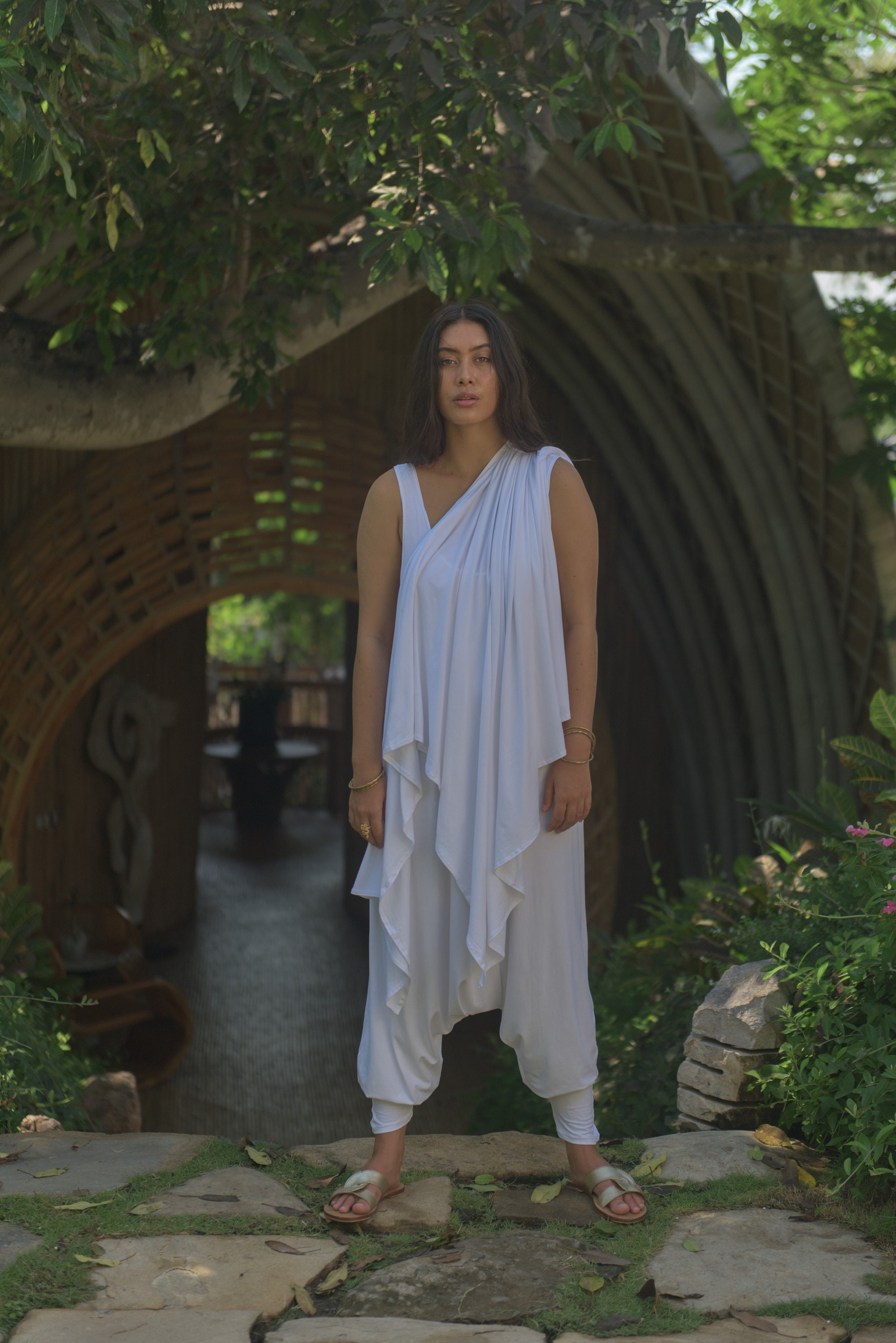 Bamboo Wrap White Yoga Wear Wrap Lightweight Kimono Jacket Asymmetric ...