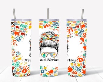 Social Worker Tumbler, 20oz or 30oz, License Plate Design, Christmas ...
