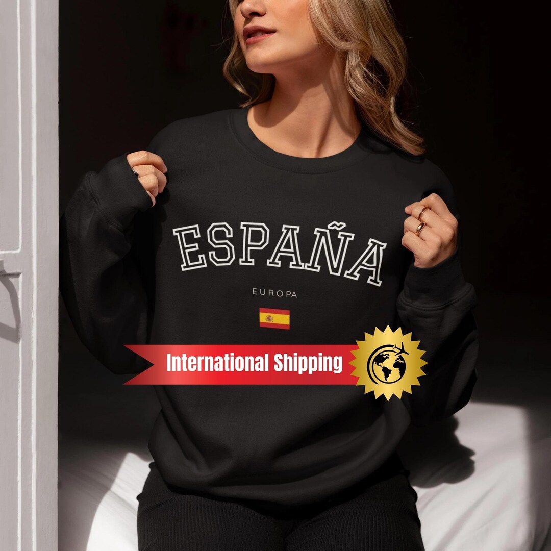 SPAIN Crewneck Sweatshirt Spanish Flag Design Soft Unisex Pullover ...