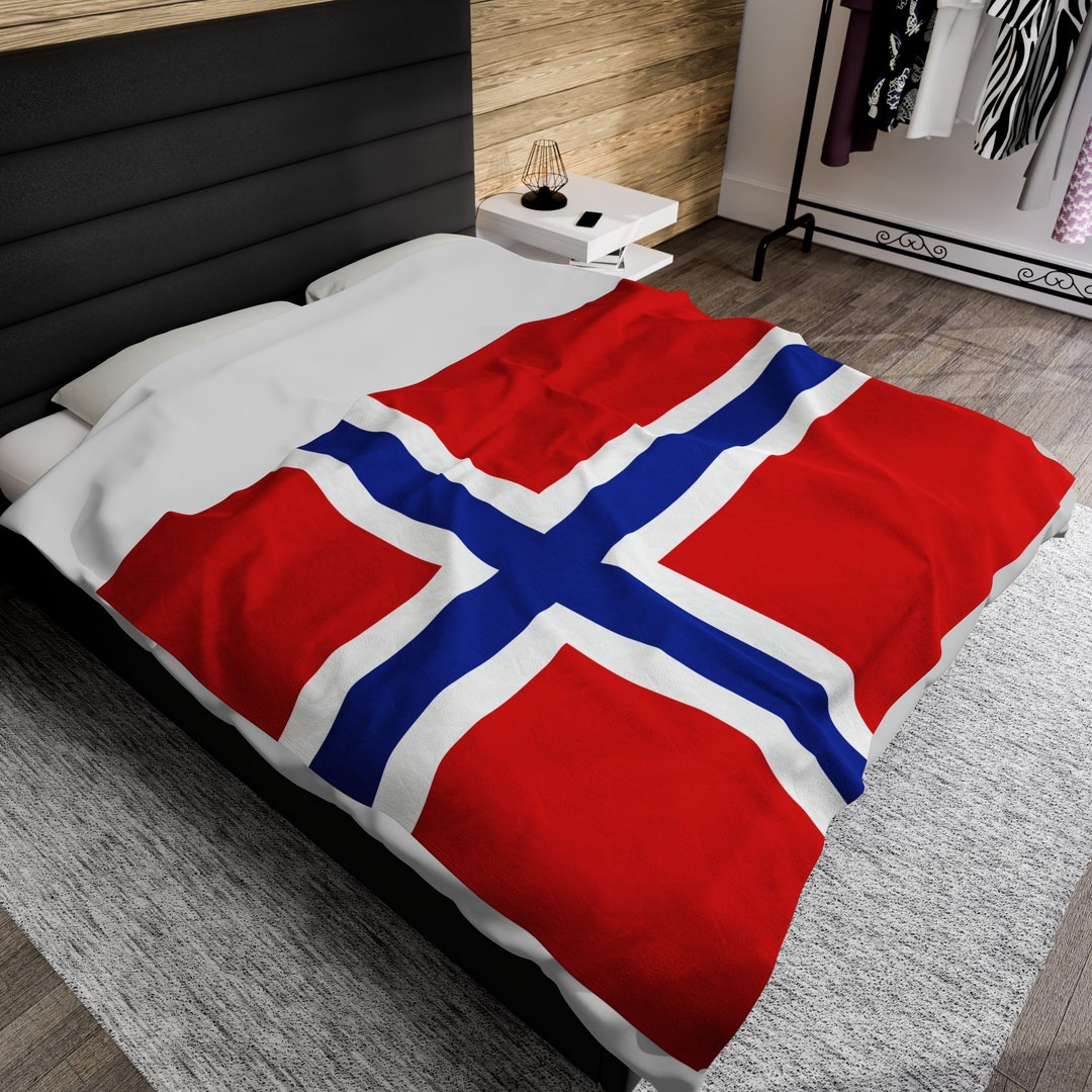 NORWAY Blanket Scandinavian Flag Velveteen Plush Blanket Scandinavian ...