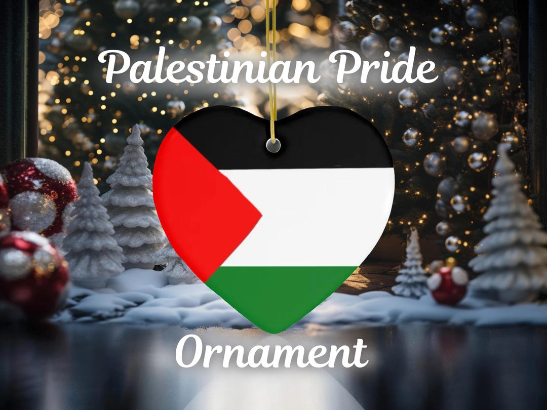 PALESTINE Christmas Ornament Heart Shaped Ornament Palestinian Home ...