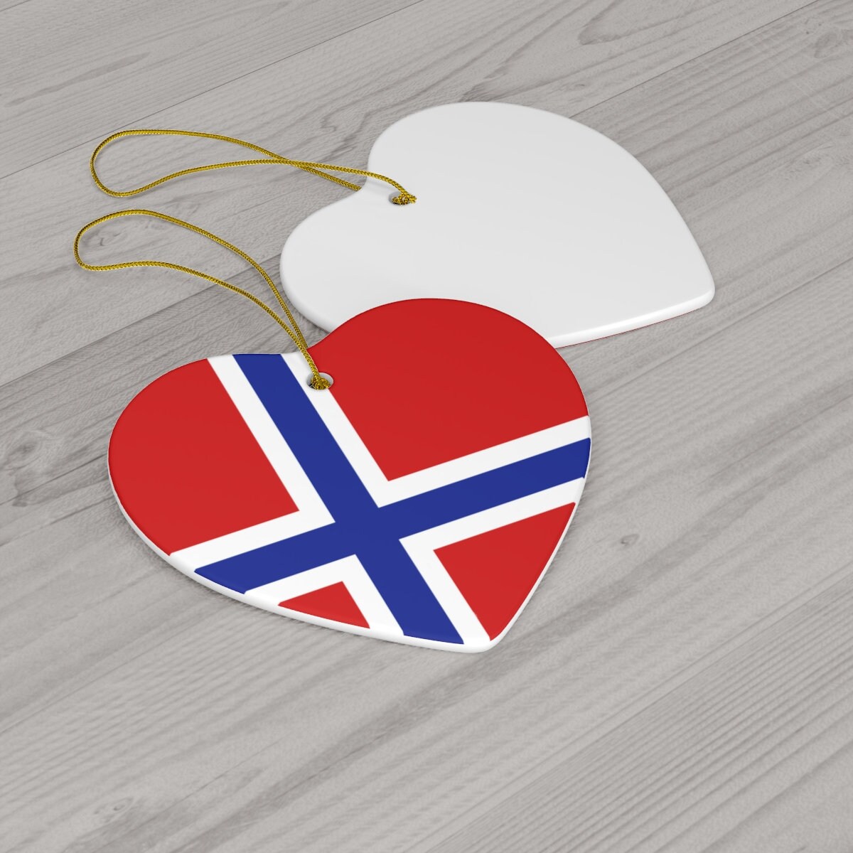 NORWAY Christmas Ornament Heart Shaped Ornament Christmas Scandinavian ...