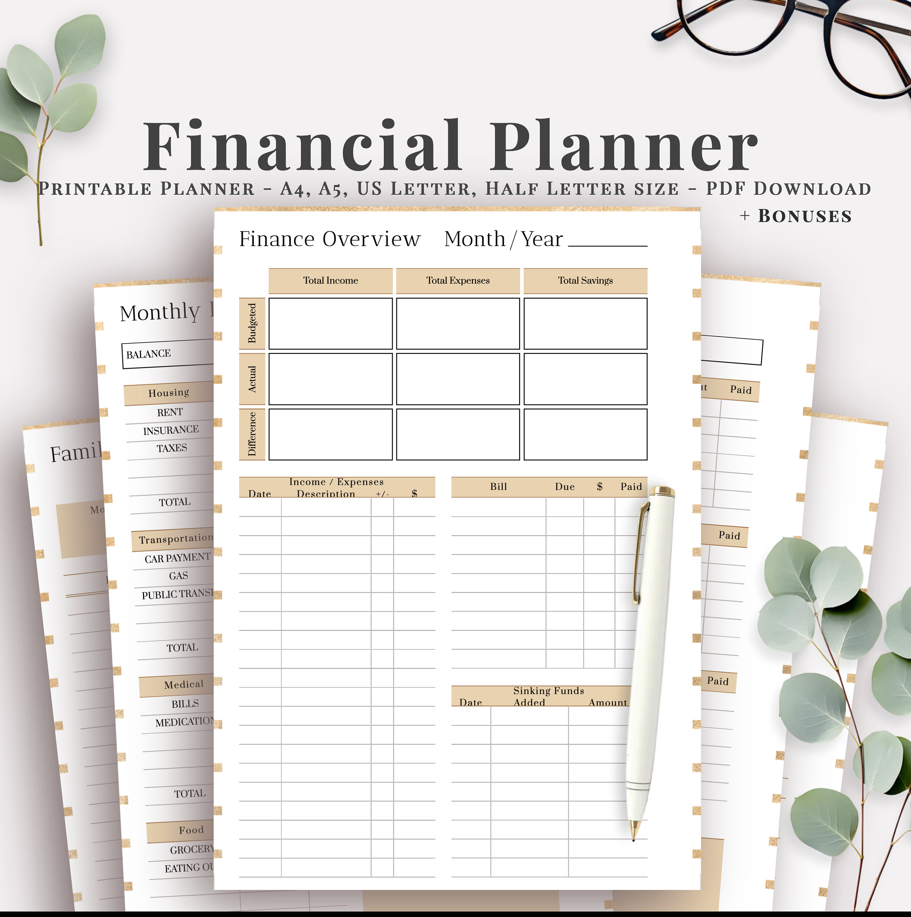 Ultimate Budget Planning Bundle | Financial Planner | Savings Tracker ...