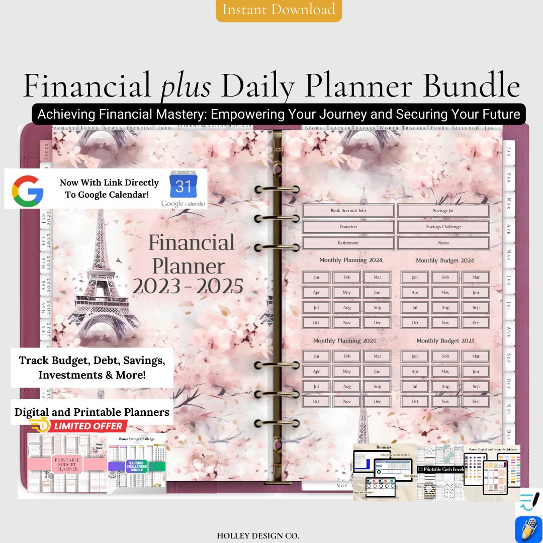 Achieve Financial Freedom With Our Dated Digital Financial Planner ...
