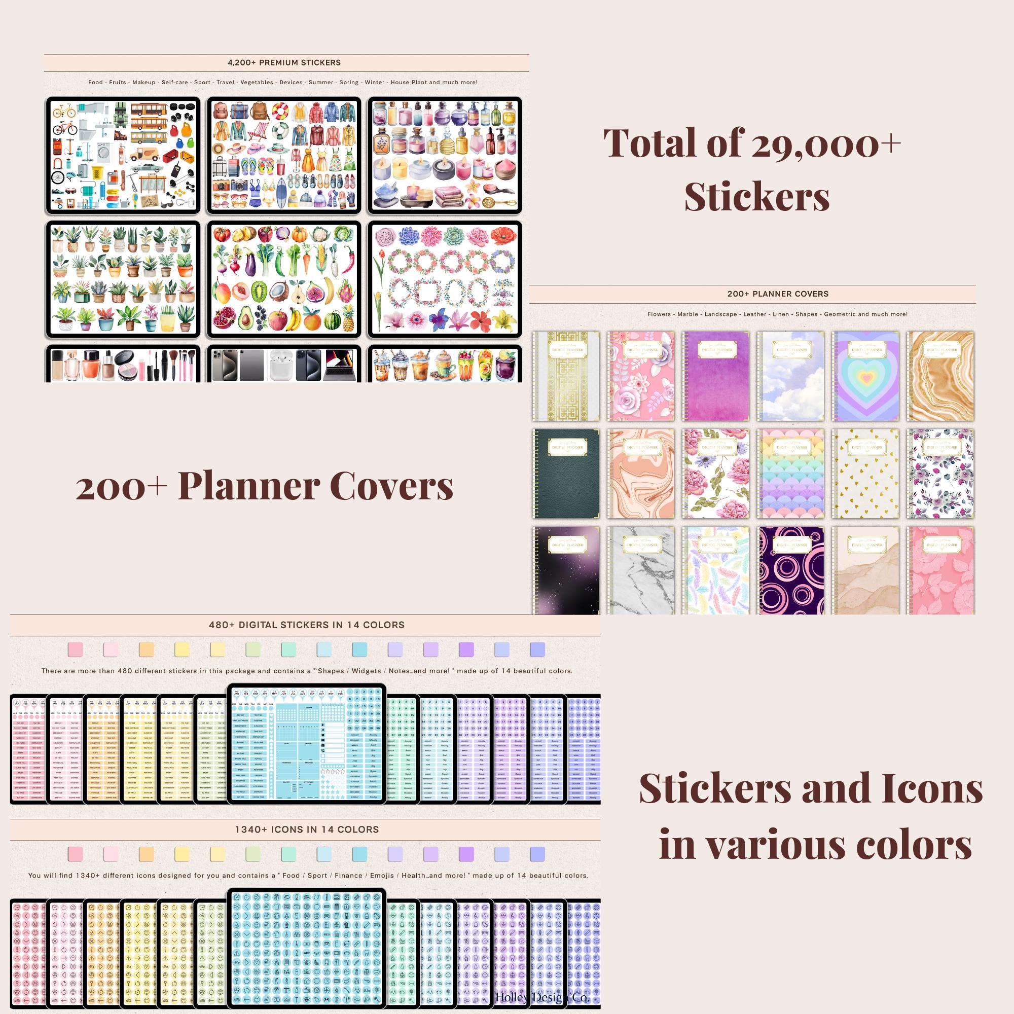 All-in-one Digital Planner 2024, 2025, 2026, Undated Digital Planner ...