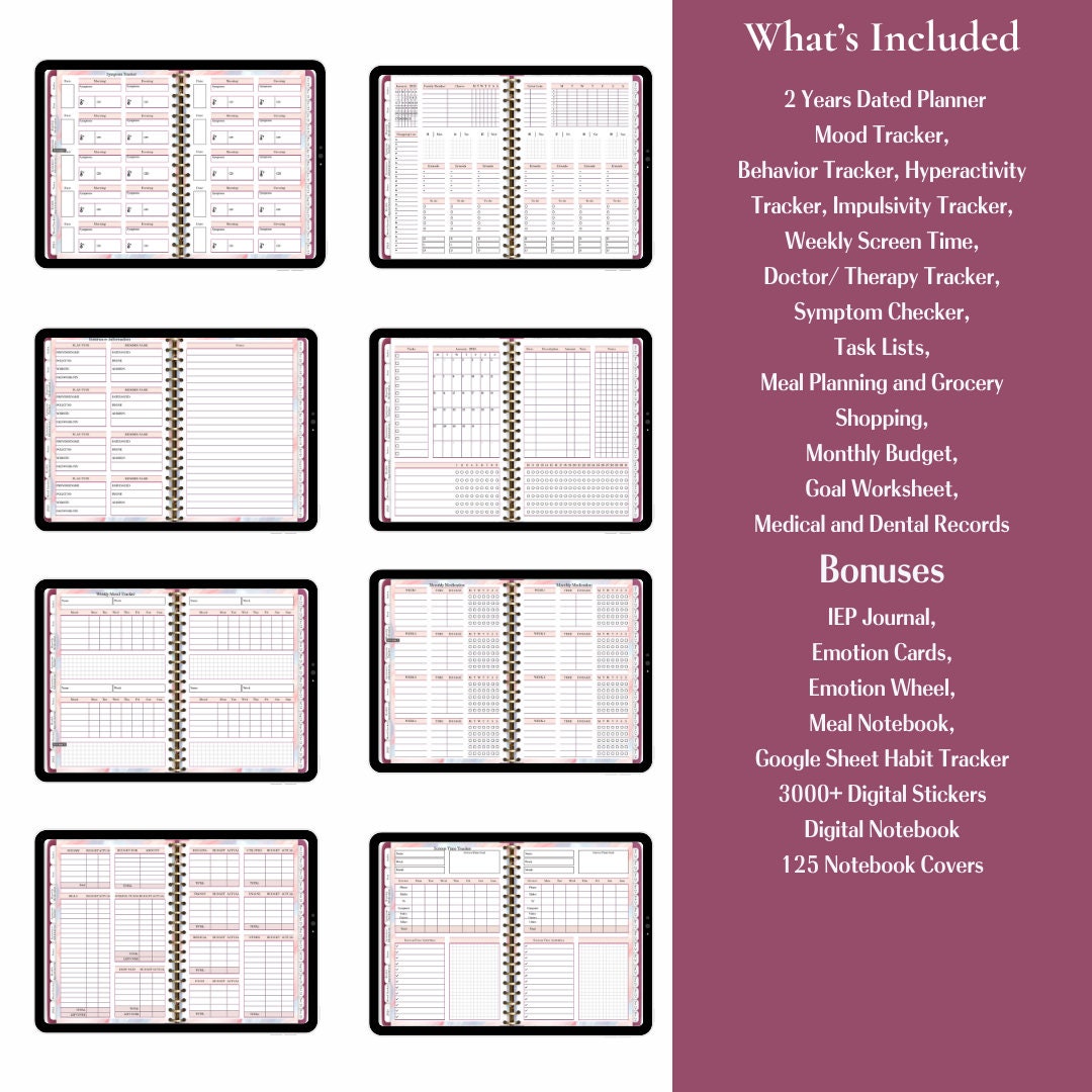 Manage Your Child's Adhd/autism With Ease - Our Digital Planner ...