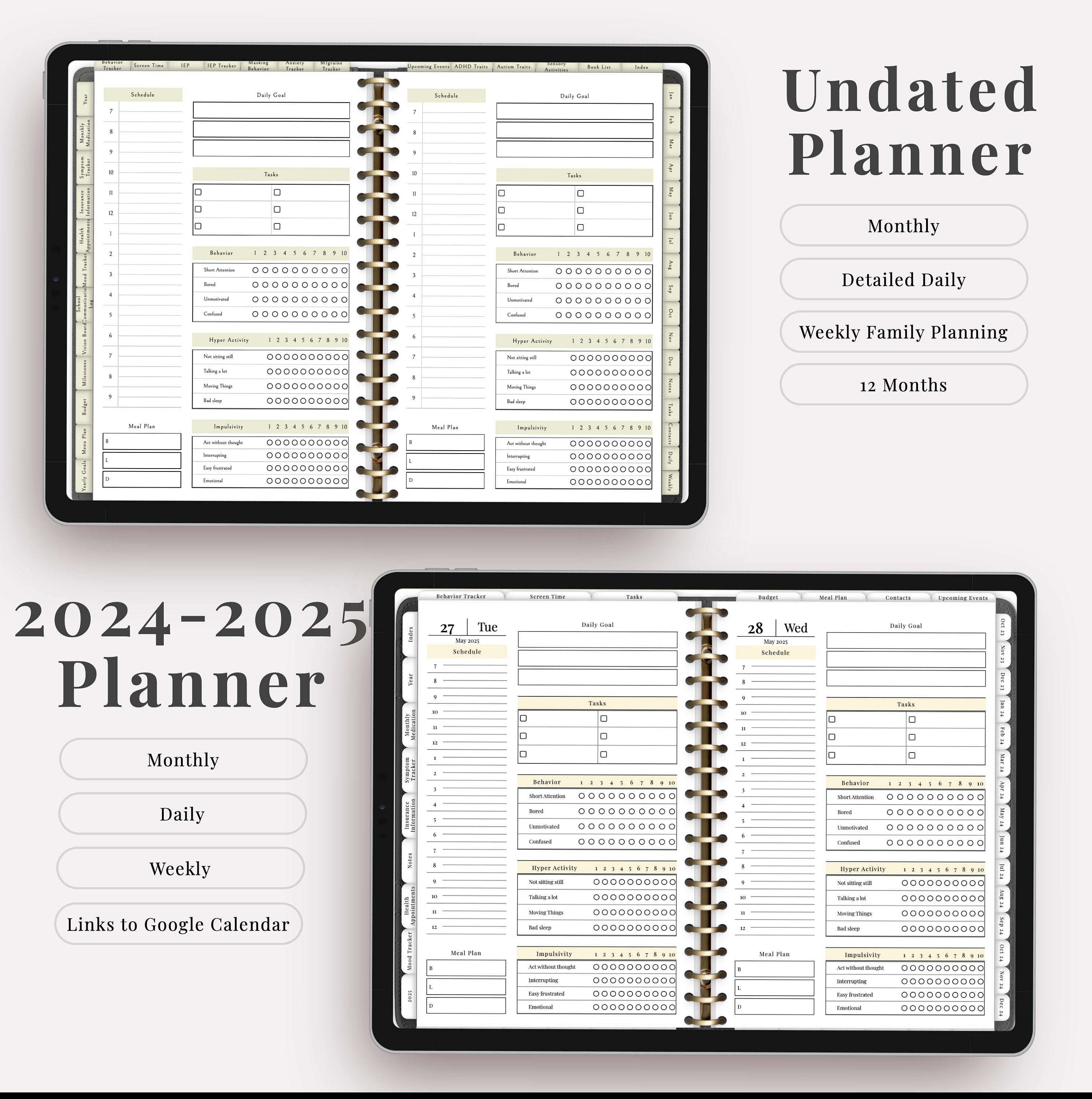 Digital Daily Planner for Parents of Children With ADHD and Autism 2023 ...