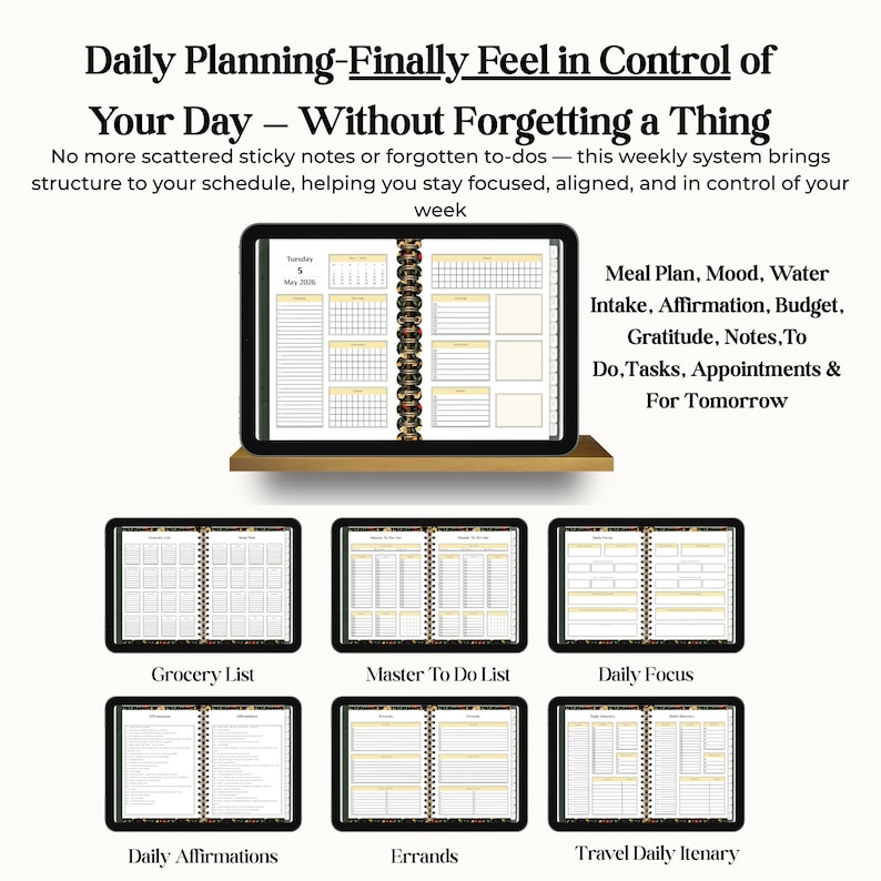 Digital Daily Planner 2026 With 30000+ Stickers, Goal, Budget, Wellness ...