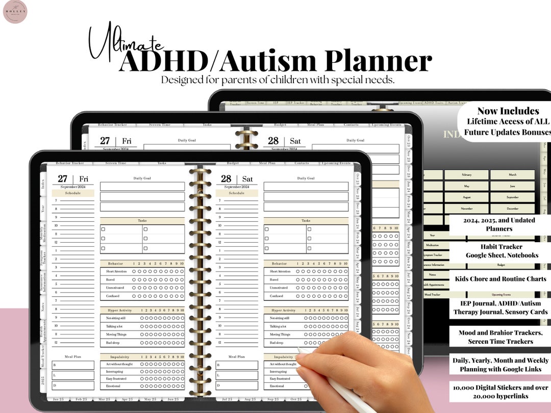 2024,2025 & Undated Digital Daily/weekly Planner for Parents of ...