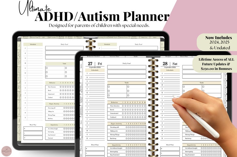 Digital Daily Planner for Parents of Children With ADHD and Autism 2023 ...