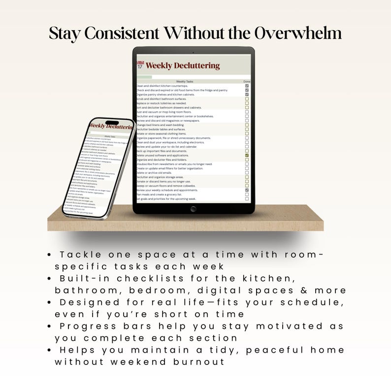Decluttering Dashboard Spreadsheet | Home & Digital Organization ...