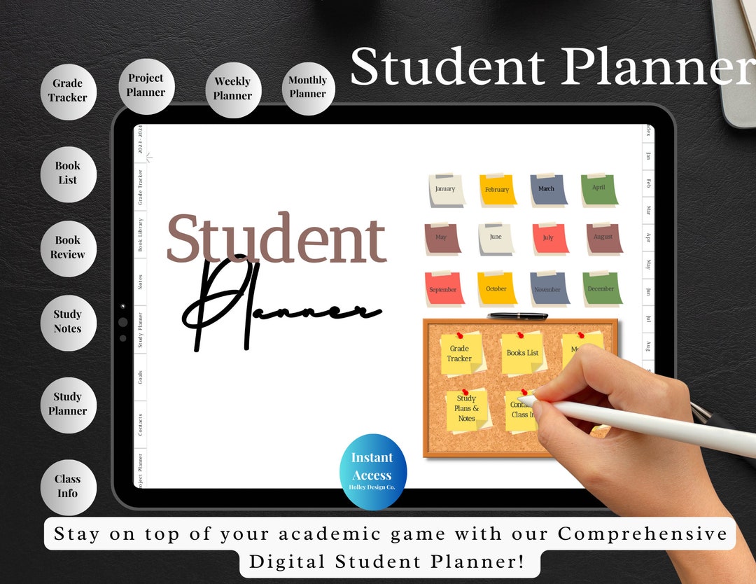 Student Planner Undated Academic Planner College Planner | Digital ...