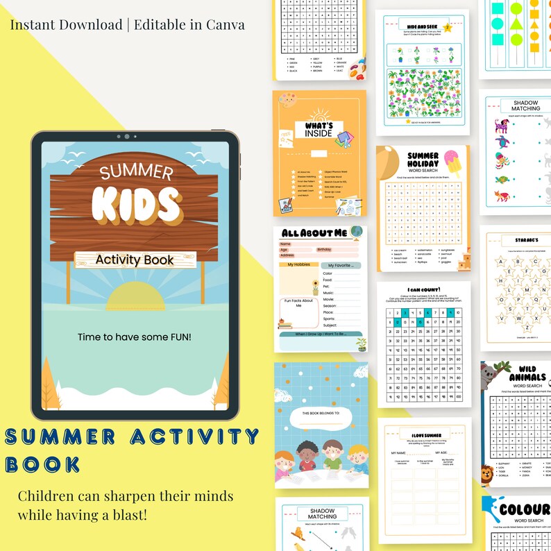 Printable Editable SUMMER 2024 Planner Bundle | Summer Calendar ...