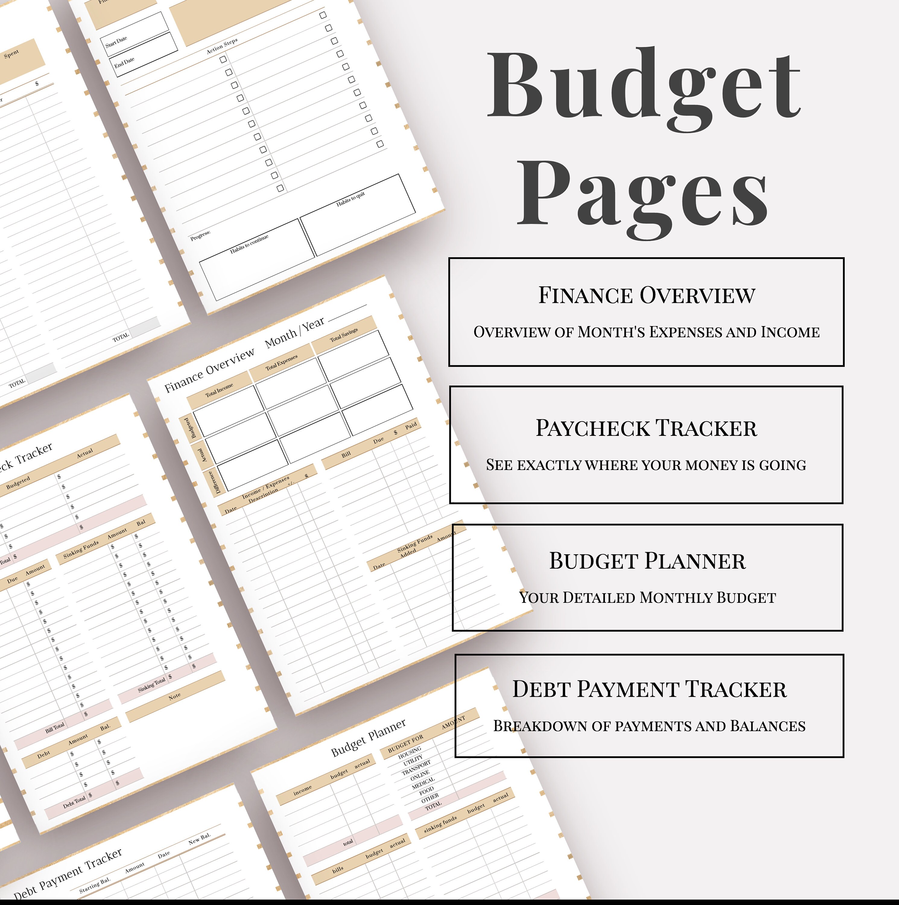 Ultimate Budget Planning Bundle | Financial Planner | Savings Tracker ...