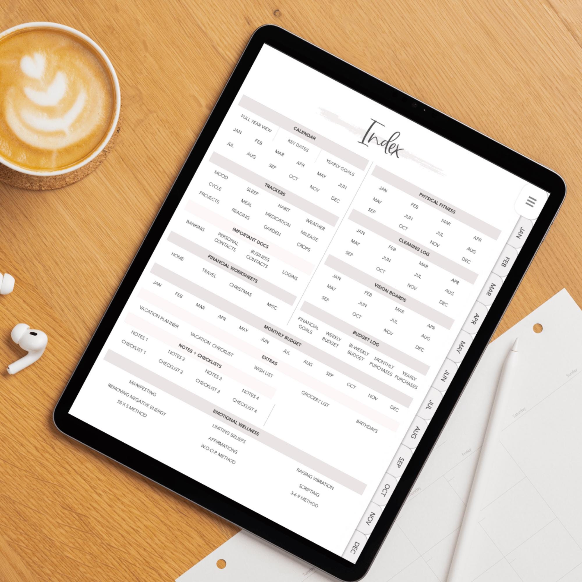 All-in-one Digital Planner 2025 2026, Digital Planner, Digital Journal ...