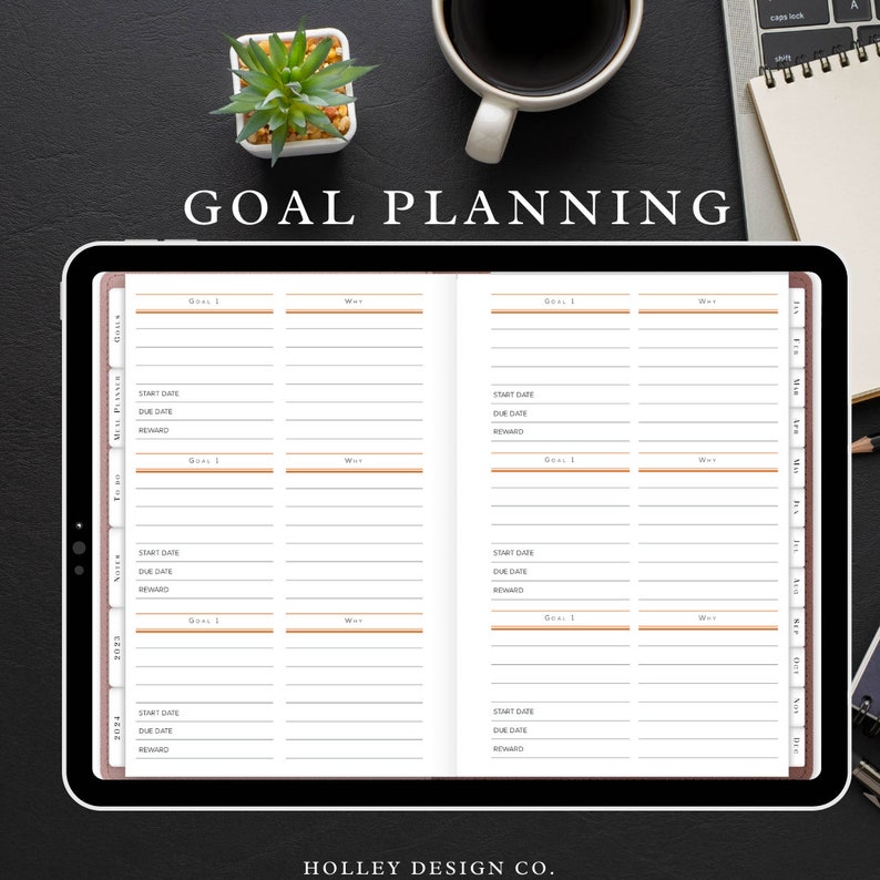 Ultimate Digital Dated Planner 2023-2024 | Hyperlinked Yearly Monthly ...