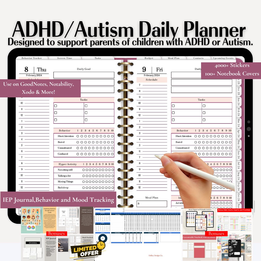 Manage Your Child's Adhd/autism With Ease - Our Digital Planner ...
