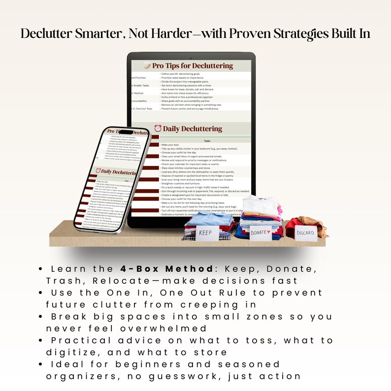Decluttering Dashboard Spreadsheet | Home & Digital Organization ...