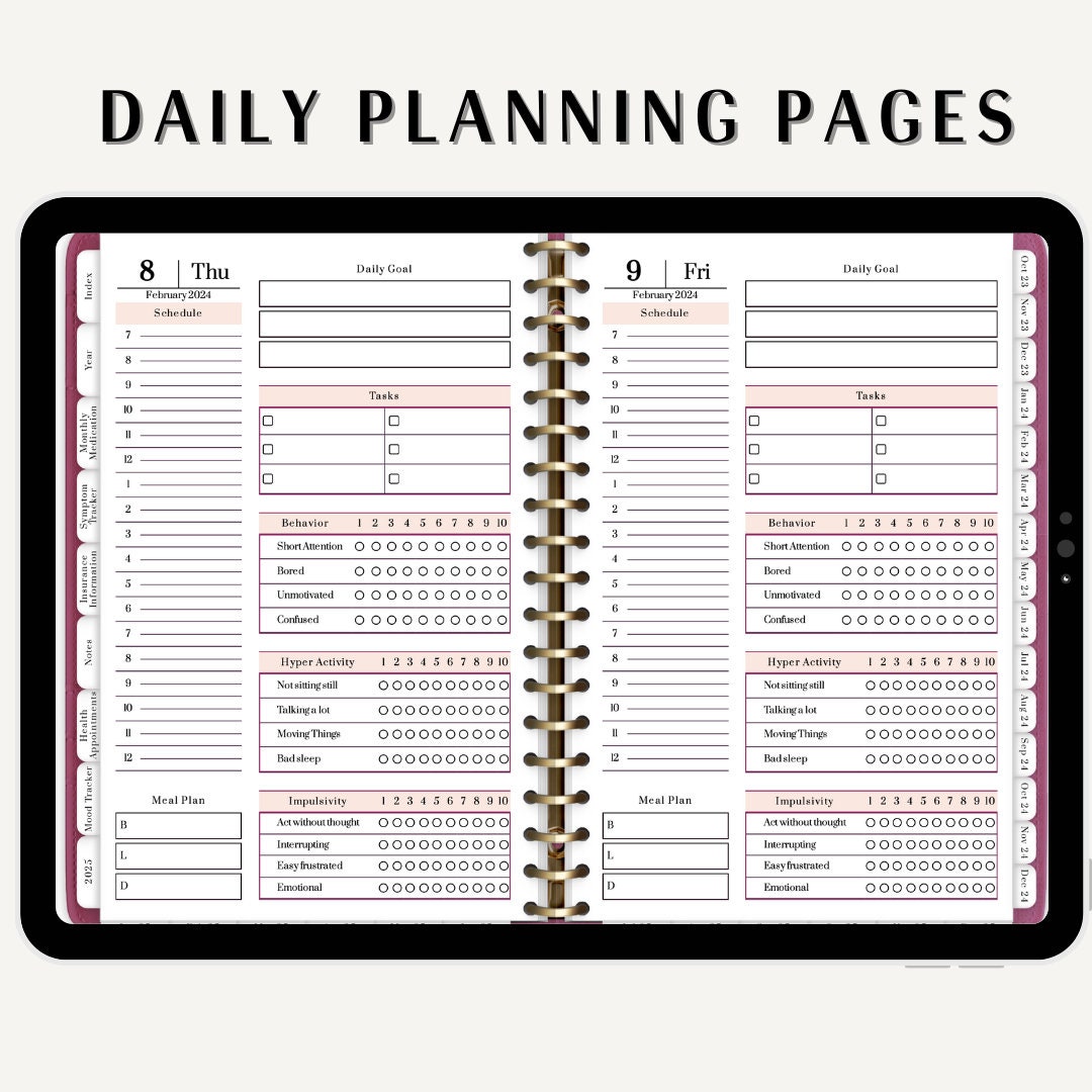Manage Your Child's Adhd/autism With Ease - Our Digital Planner ...