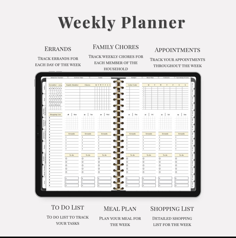 Digital Daily Planner for Parents of Children With ADHD and Autism 2023 ...