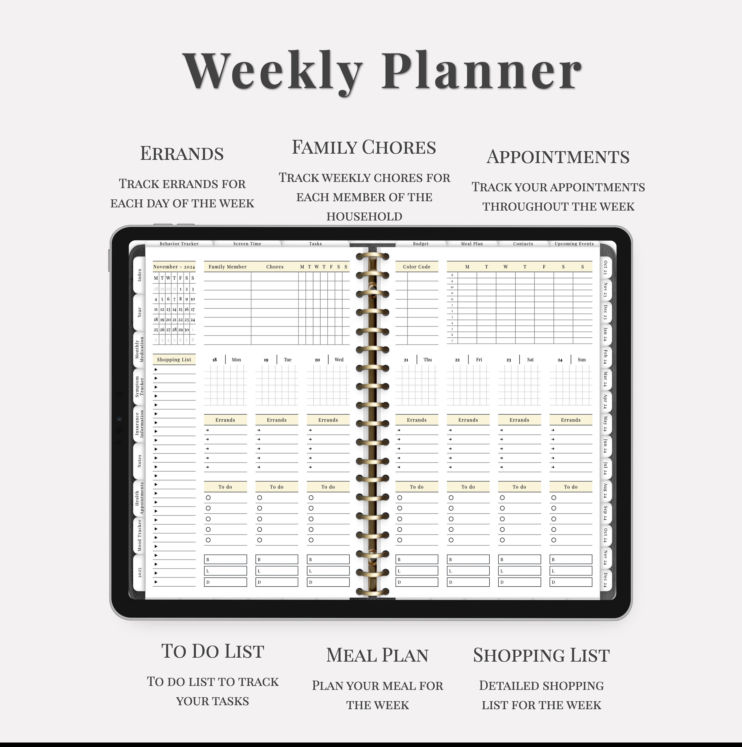 Digital Daily Planner for Parents of Children With ADHD and Autism 2023 ...