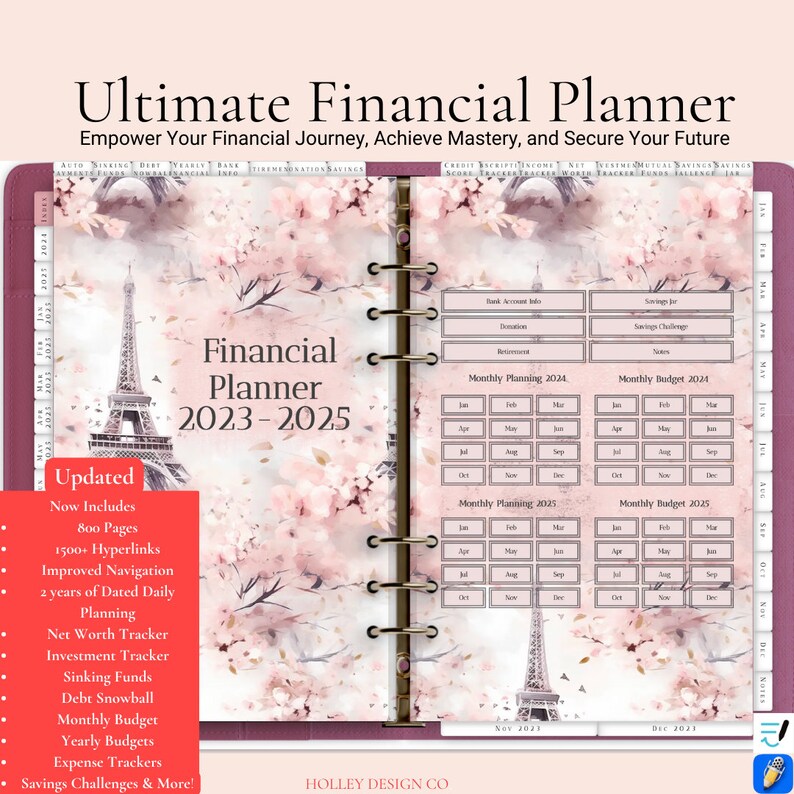 Digital Budget Planner & Budget My Paycheck Bundle - Manage Monthly ...