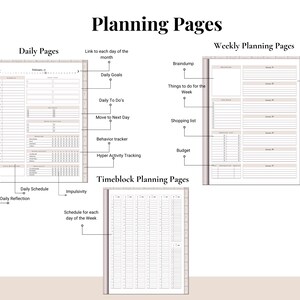 2024 2025 Adhd Digital Planner | Midyear and Undated Planner | Daily ...