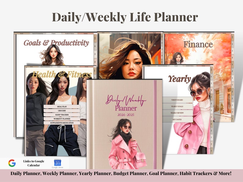 18 Month Digital Life Organizer 2024-2025 Syncable With Google Calendar ...