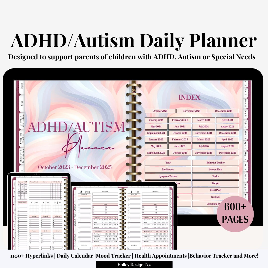 Manage Your Child's Adhd/autism With Ease - Our Digital Planner ...