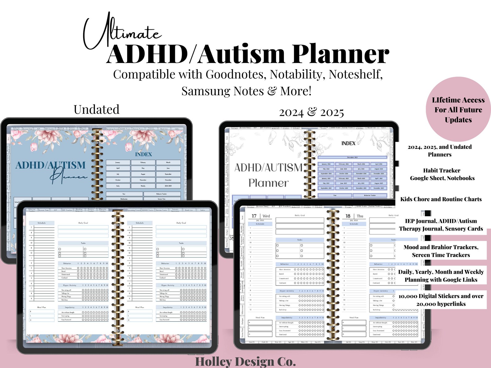 Empowering Parents: 2YEAR 10-23-12-25 Daily/weekly ADHD Autism Digital ...