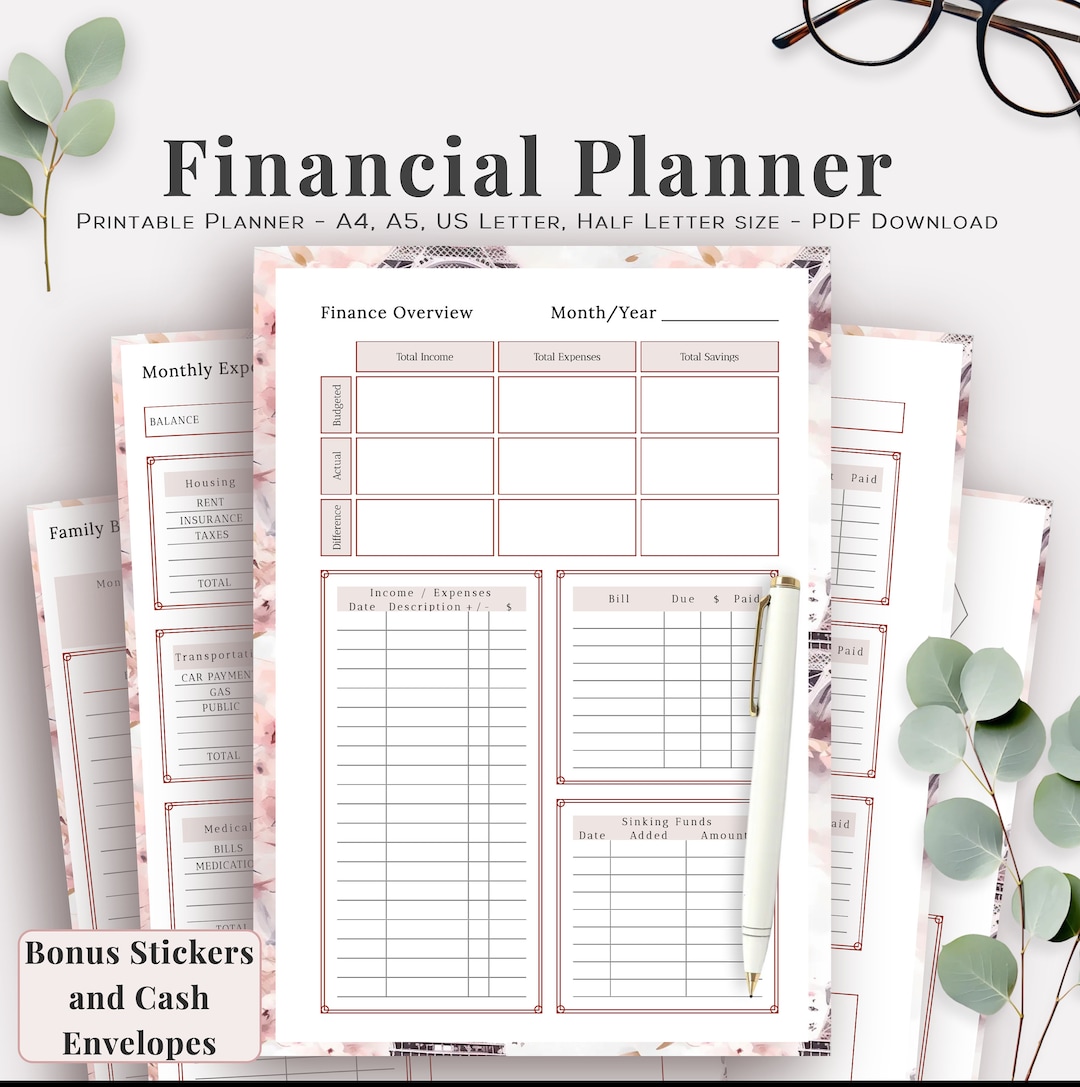 Financial Freedom Planner Bundle | Budget Printable | Monthly Budget ...