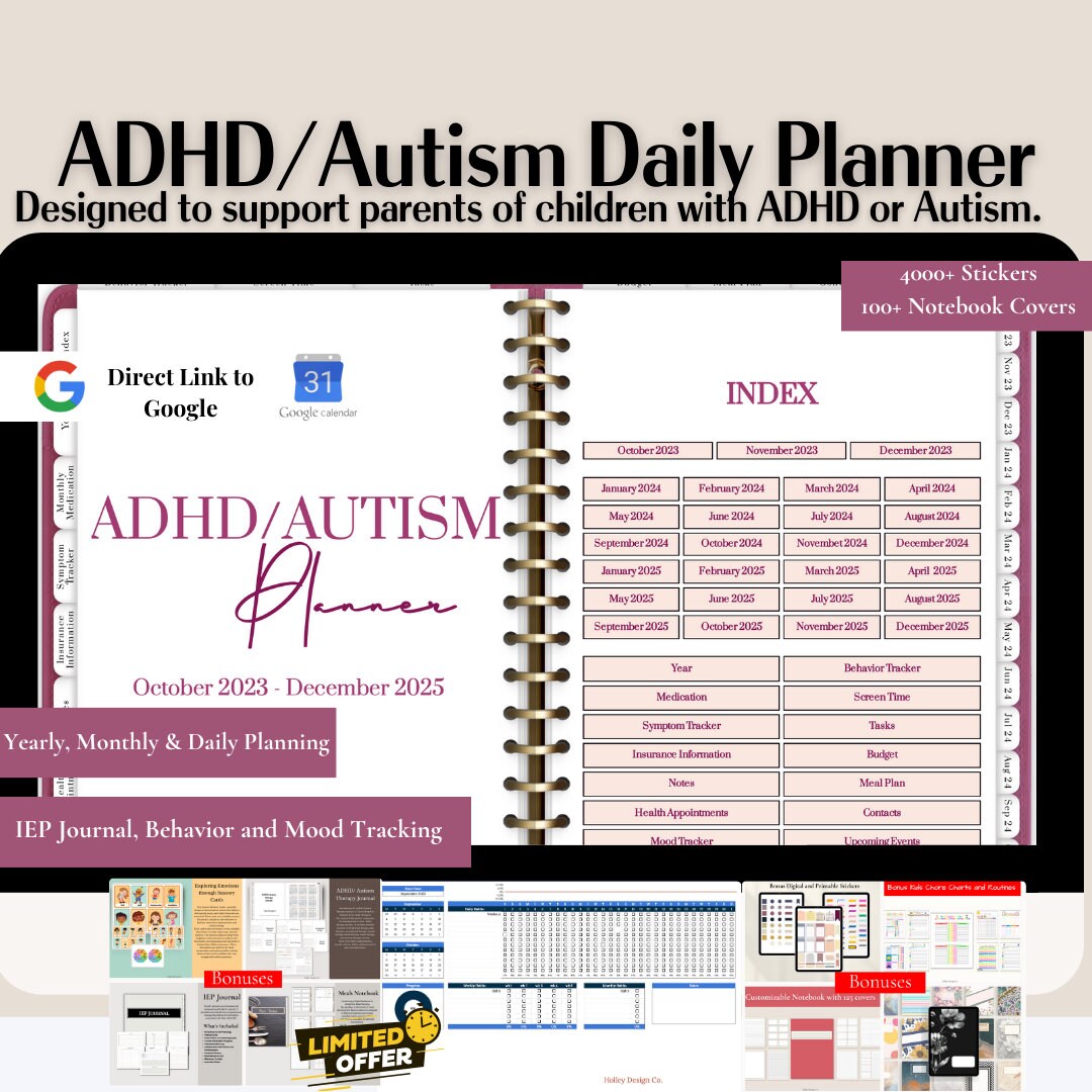 Manage Your Child's Adhd/autism With Ease Our Digital Planner Includes ...