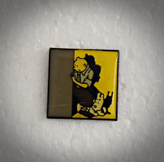 Rare vintage Hergé Tintin pins / Square scene pins / … - Gem