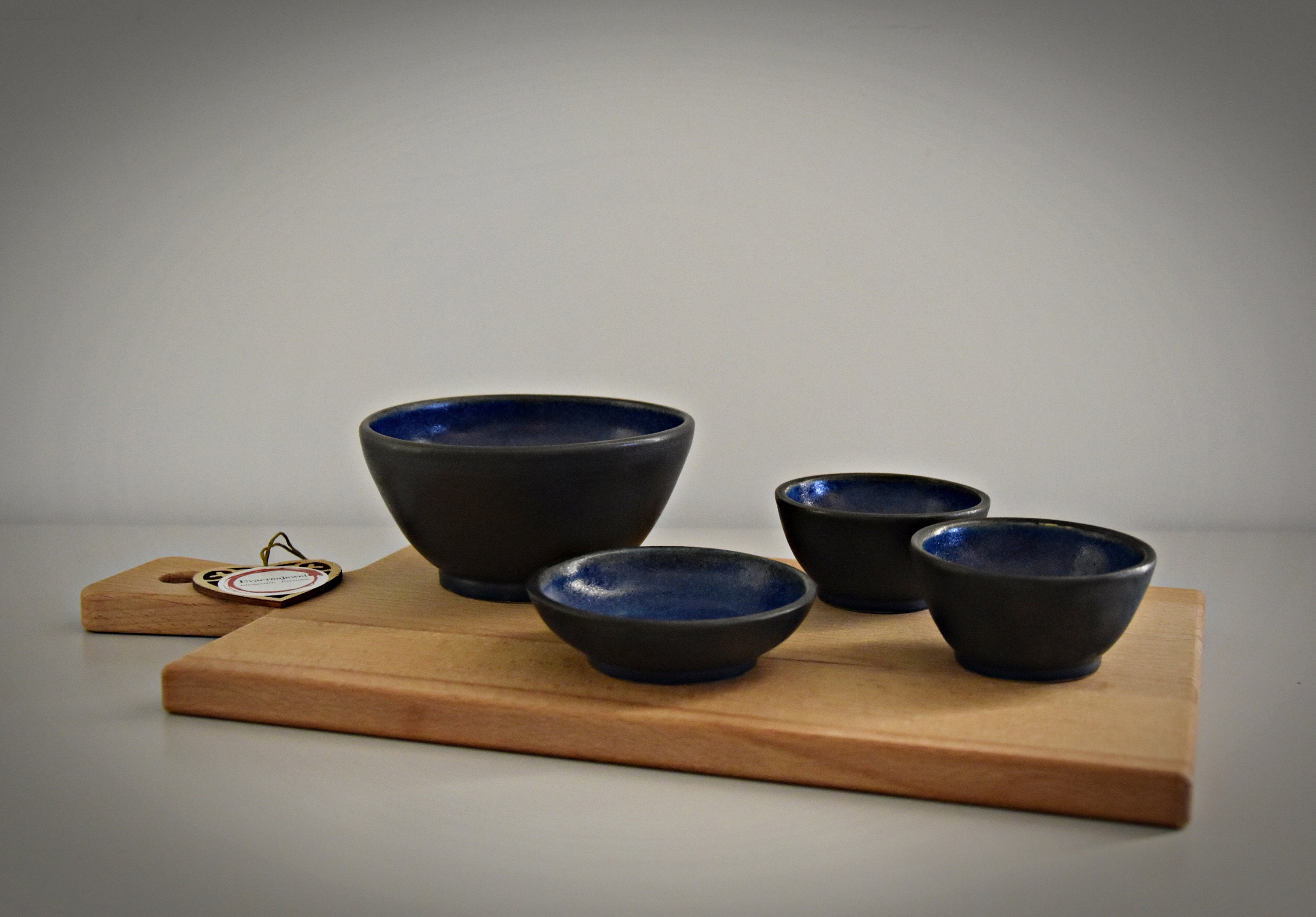 Set of 4 Unique Hand-turned Tapas Bowls / Dishes / Ceramics | Etsy