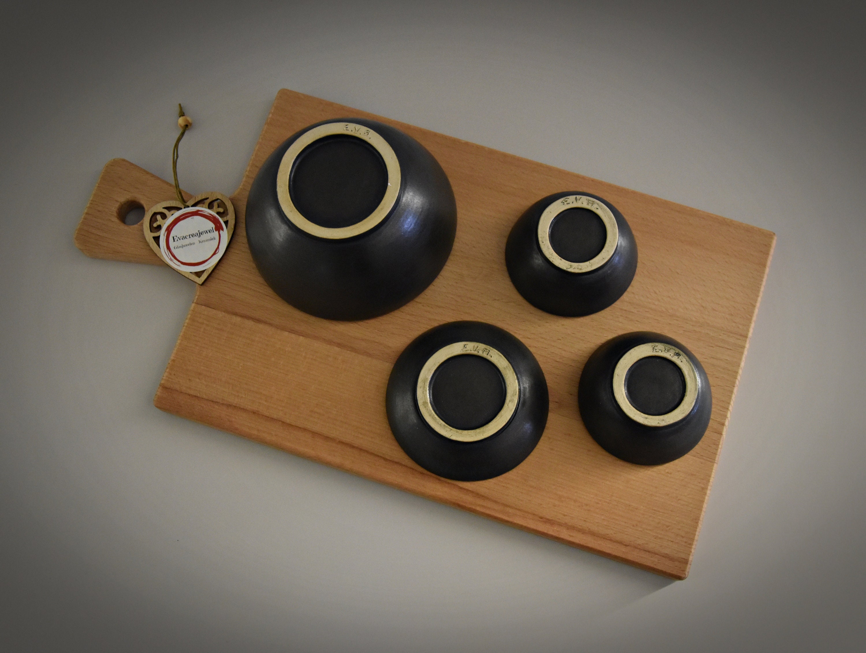 Set of 4 Unique Hand-turned Tapas Bowls / Dishes / Ceramics | Etsy