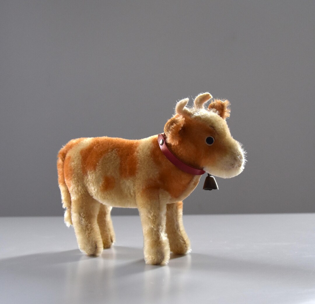 Vintage Original Steiff Cow Bessy / Button in Ear / Original Collar and ...