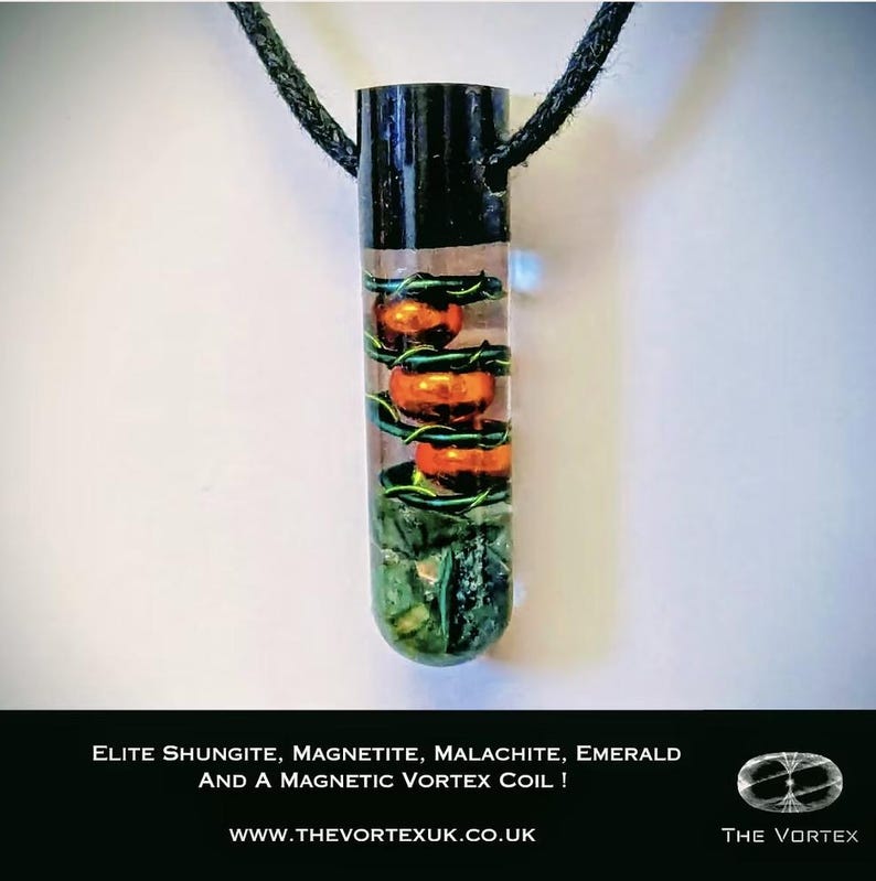 Archangel Raphael Healing Pendant: Malachite, Emerald, Elite Shungite ...