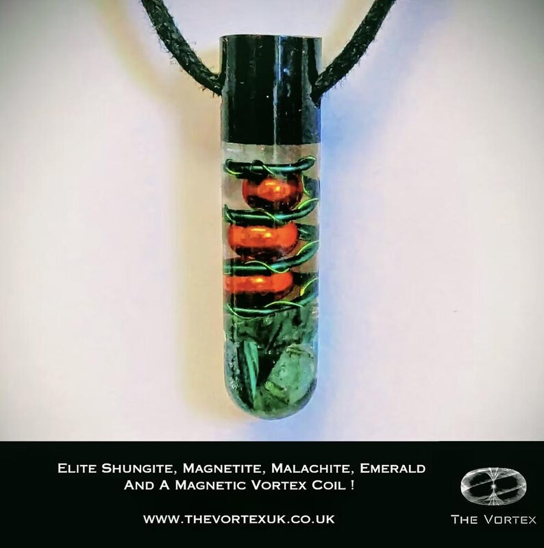 Archangel Raphael Healing Pendant: Malachite, Emerald, Elite Shungite ...