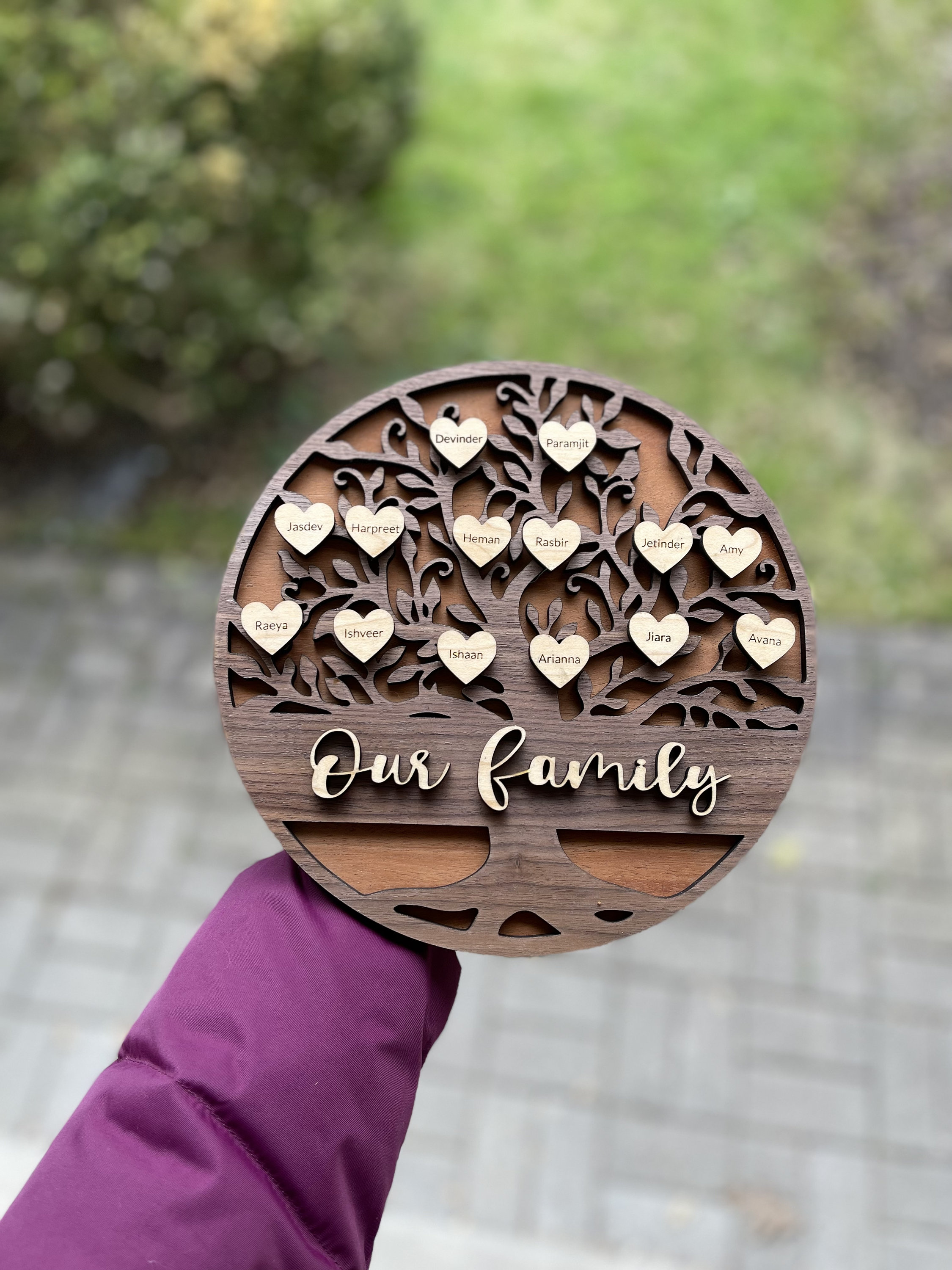 Custom Family Love Tree for Family or Grandparents Names up to 15 ...