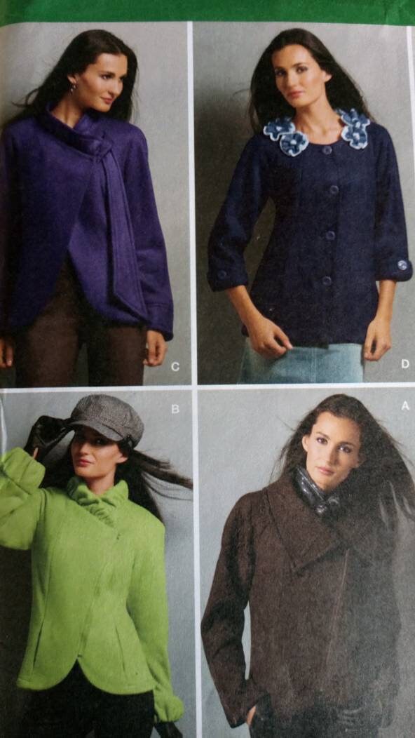 2504 Simplicity Misses' Jacket Front & Collar Variations - Etsy UK