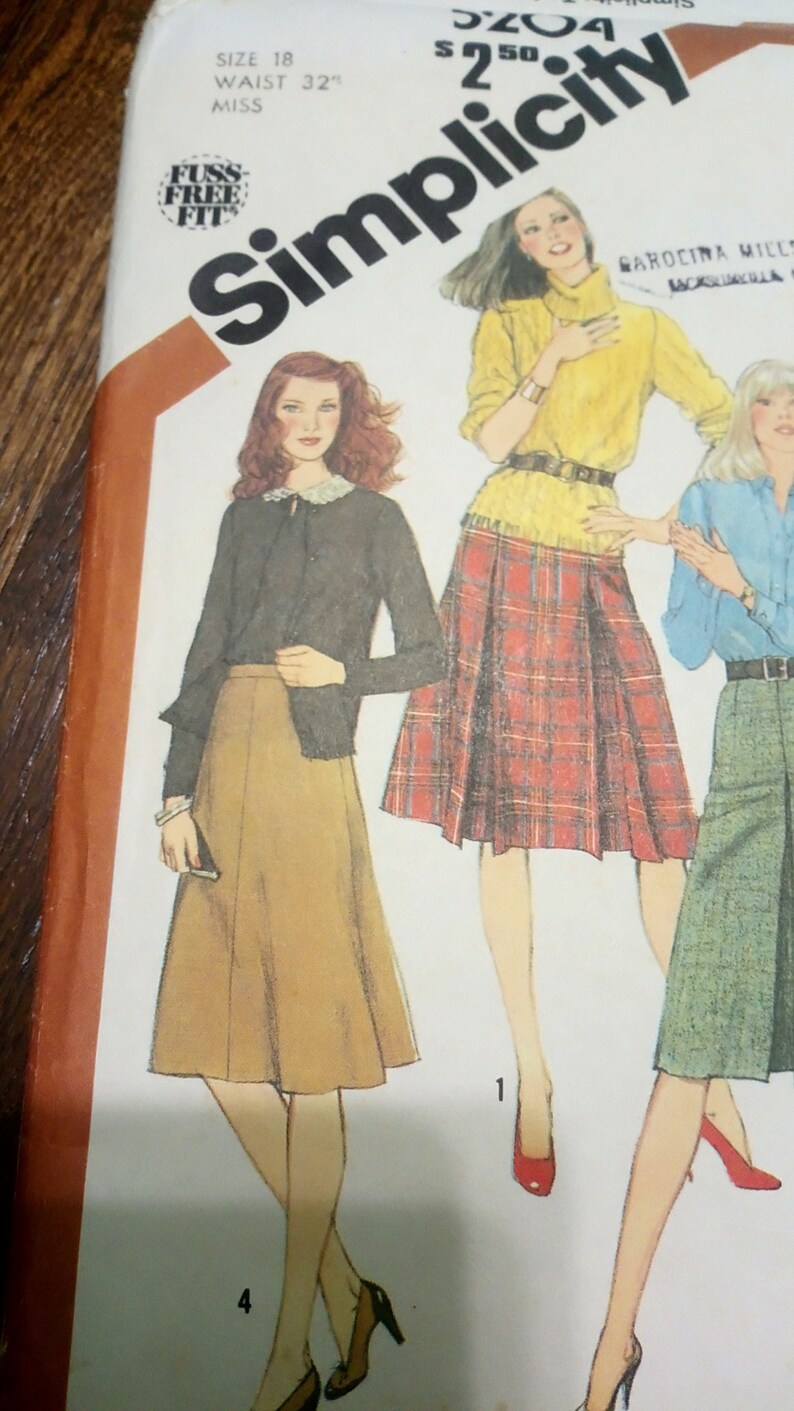 5204 Simplicity Vintage Misses' Set of Skirts Fuss-free - Etsy