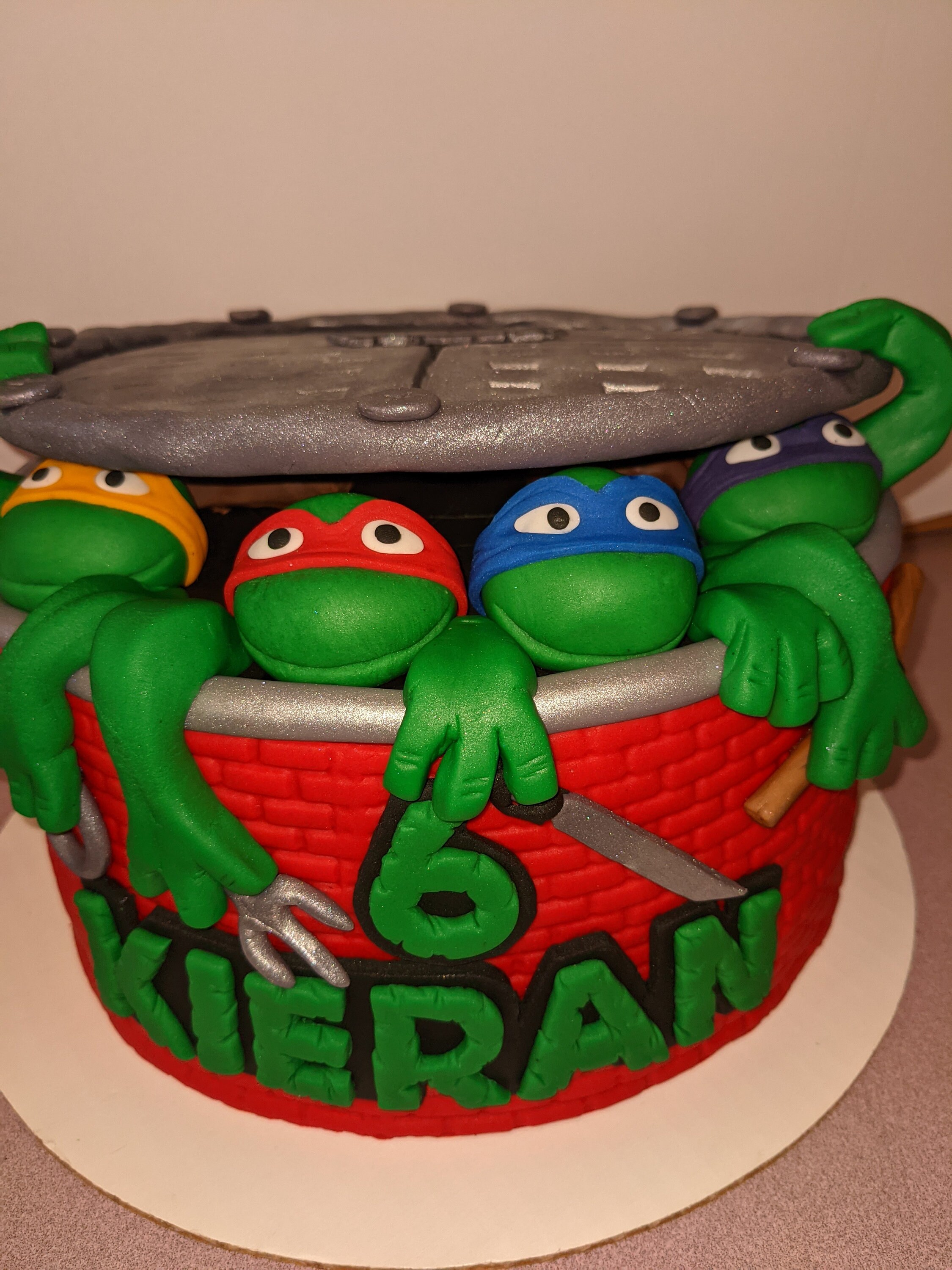 Fondant Teenage Mutant Ninja Turtle Cake Topper/fondant Ninja - Etsy