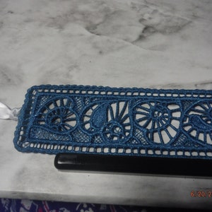 Free Standing Lace Bookmarks With Heart Designs, Machine Embroidery ...