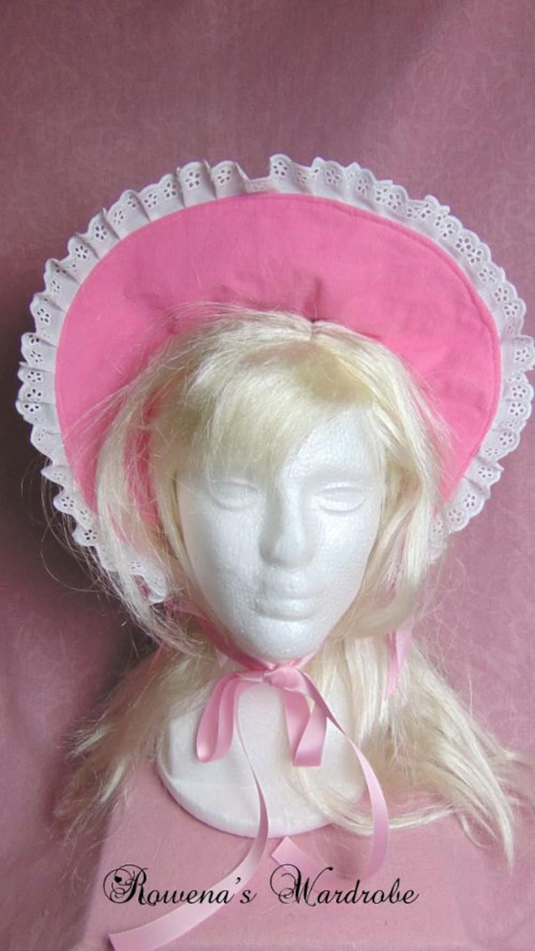 Sweet Lolita Bonnet, Lolita Bonnet, Pink Bonnet, Victorian Bonnet - Etsy