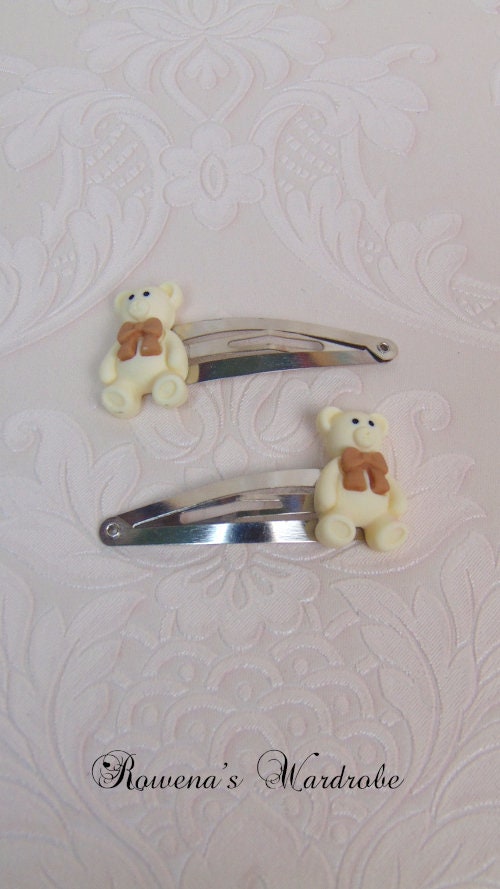 Sweet Lolita Teddy Bear Hair-clips - Etsy